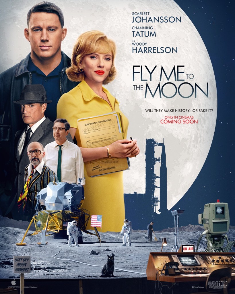 Scarlett Johansson and Channing Tatum work it in posters for “Fly Me to ...
